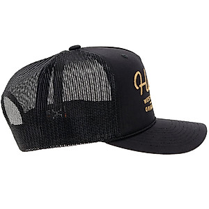 HOOEY OG Adjustable Snapback Trucker Mesh Back Hat with Logo (Black)