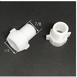 7/8 Inch Male Pipe Adapter to 1/2 Female with Built in Screen for Straining
