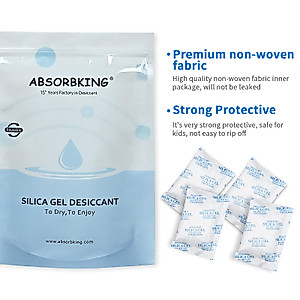 Silica Gel Packs - 80Pcs 20Gram Moisture Absorbers, Premium Transparent Desiccant for Storage, Silica Gel Desiccant Packets Food Safe for Moisture