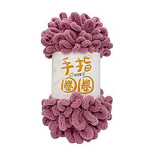 Asmoothread 10mm 7 Meters 100g/ball Thick Super Bulky Chunky Yarn for Hand Knitting Soft Big Cotton DIY Arm Knitting Roving Spinning Yarn for Blanket