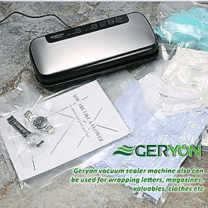 GERYON Vacuum Sealer Bags, Pre-Cut Food Sealer Bags Quart Size 8"x12" for Food Storage & Sous Vide Cooking, 50 Count