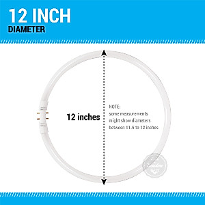 KOR (Pack of 2) FC40T5/-12 T5 Flurescent Circline - 40 Watt - 2GX13 Base - (FC12T5) (3500K - (Neutral White))