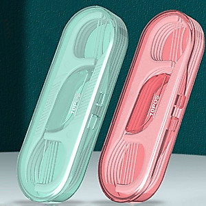 Fresh Clean Floss Picks, for Extra Tight Teeth,Easy to Carry,10 Pack with Travel Case,Prevent Tooth Decay & Gum Disease