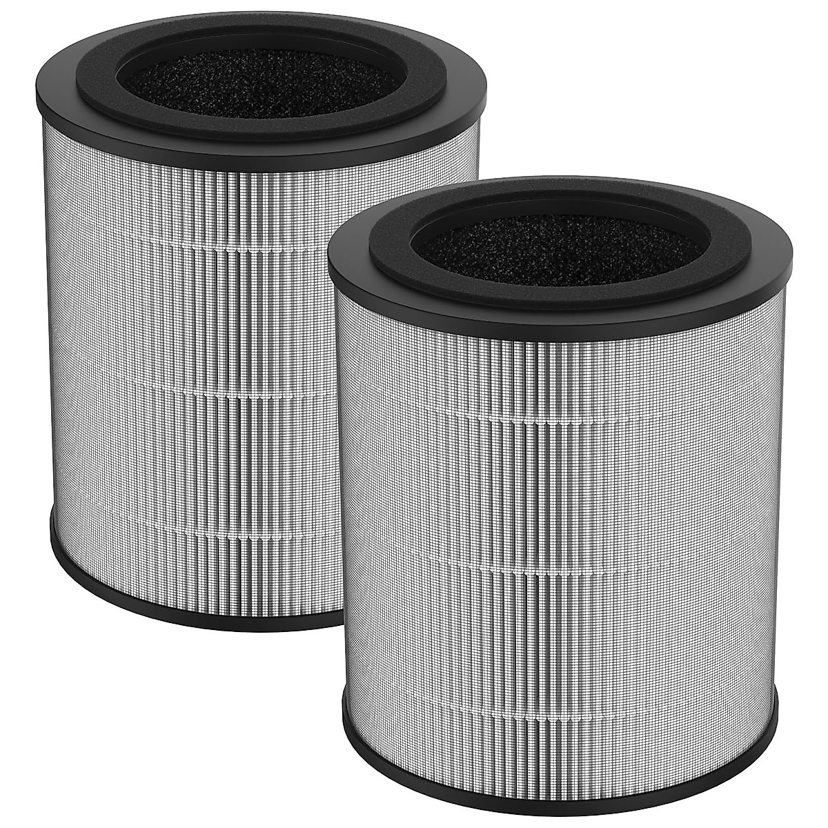 JF100 Replacement Filter, 3-in-1 H13 True HEPA and High-Efficiency Activated Carbon Filter, 2-Pack