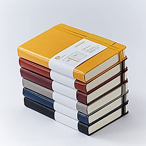 996DEMING Lined Journal Notebook - 360 Pages Journals for Writing A5 College Ruled Notebook,100gsm Lined Paper,Leather Hardcover Journal for Men and Women,Office Notebook for Work,5.75'' X 8.38'' (Burgundy)