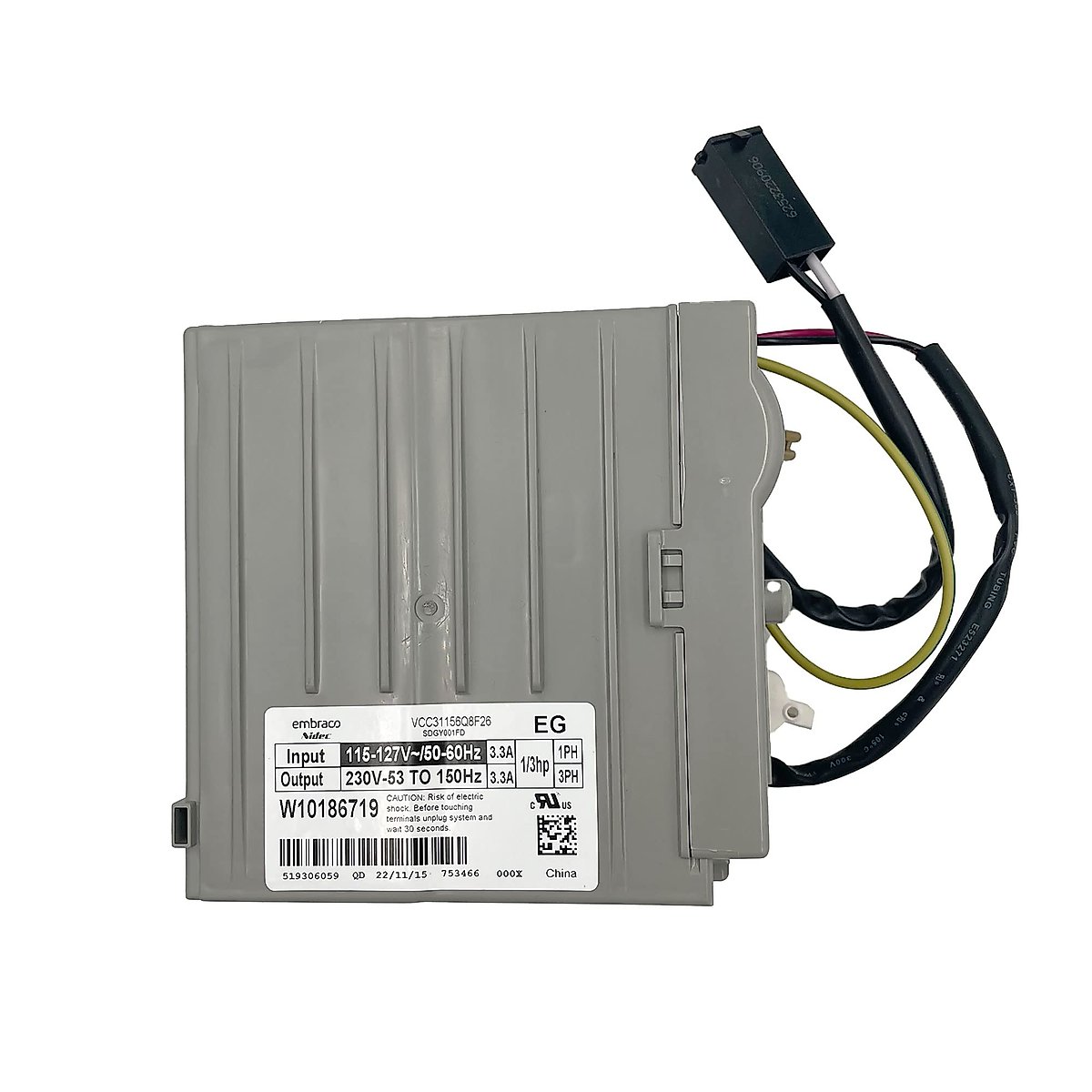 What's Up? W10186719 Refrigerator Inverter Control Board for Whirpool Refrigerators Replaces W10285954 WPW10285954 AP6030712 PS11765768 EAP11765768 PD00037189