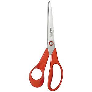Fiskars 6411501985019 Left-Handed General Purpose, Scissors Length: 21 cm, Quality Steel/Synthetic Material, Classic, one, Red