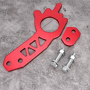 Tow Hook Ring,Universal Red Aluminium Alloy Car Truck Front Rear Tow Hook Ring Kit