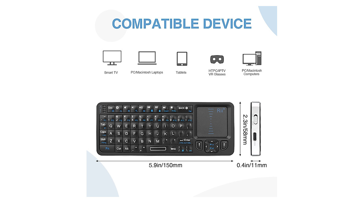 Rii K06 Mini Bluetooth Keyboard - Wireless Versatility