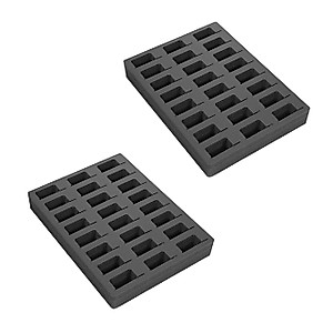 Polar Whale 2 Cocktail Capsule Drawer Organizers Tray Insert Compatible with Bartesian for Kitchen Home Bar Party Waterproof Washable Black Foam 24 Compartment 11.9 x 15.9 Inches