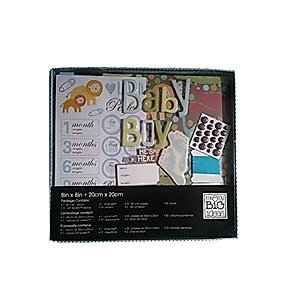 Me & My Big Ideas 8in X 8in Scrapbook Box Kit Baby Boy