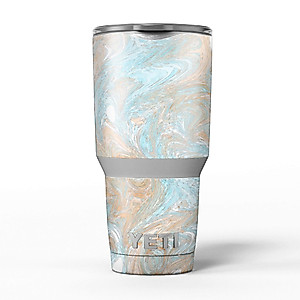 Design Skinz Slate Marble Surface V28 - Skin Decal Vinyl Wrap Kit Compatible with The Yeti Rambler Cooler Tumbler Cups