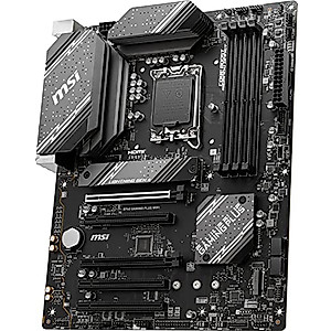 MSI B760 Gaming Plus WiFi Gaming Motherboard (Supports 12th/13th Gen Intel Processors, LGA 1700, DDR5, PCIe 4.0, M.2, 2.5Gbps LAN, USB 3.2 Gen2, Wi-Fi 6E, ATX)