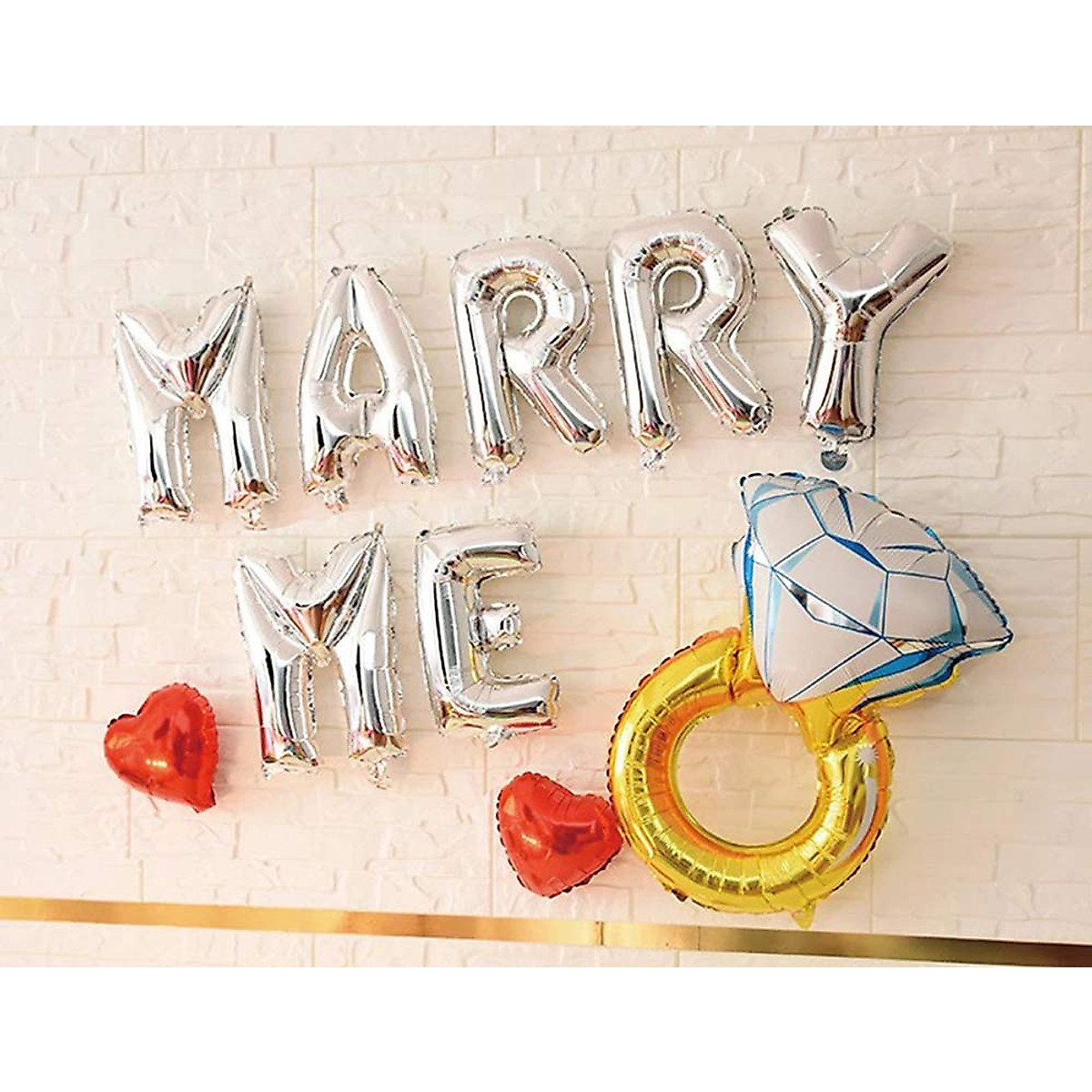 Tellpet Bachelorette Party Decorations Engagement Party Decorations, Diamond Ring Balloon, 2 pieces