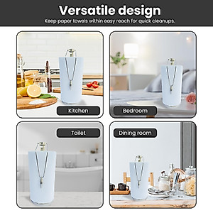 Experience The Difference with Our Revolutionary Paper Towel Holder. Simplify Your Kitchen or Dining Routine, Keep Your Countertop Organized, and Enjoy The Convenience You Deserve. (Silver)