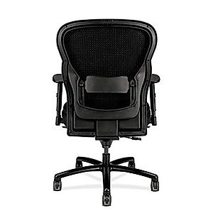 HON Wave Mesh Big and Tall Executive Chair | Knee-Tilt | Adjustable Arms | Black Fabric Seat | HVL705 Model