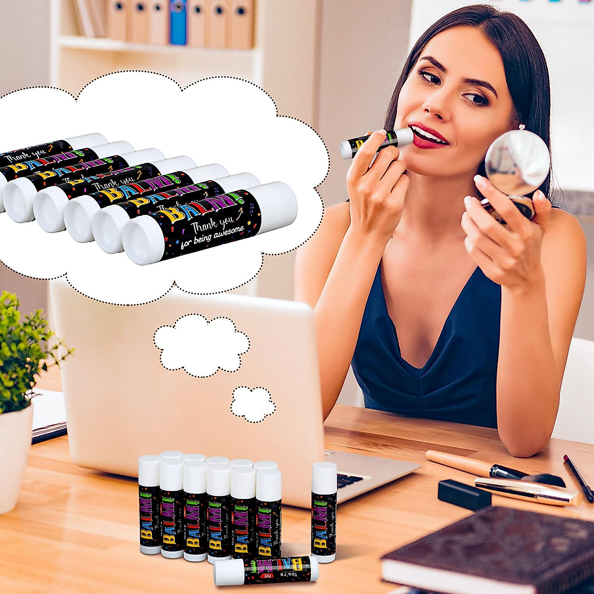 Siifert 50 Inspirational Gifts Lip Balm Bulk for Women Teachers Nurses Mother Coworkers Friends Employee Appreciation Gifts Thank You Gifts Bulk Baby Shower Wedding Bridal Lip Balm Party Favors