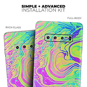 DesignSkinz Neon Color Fushion Protective Vinyl Decal Wrap Skin Cover Compatible with The Samsung Galaxy S20 (Screen Trim & Back Glass Skin)