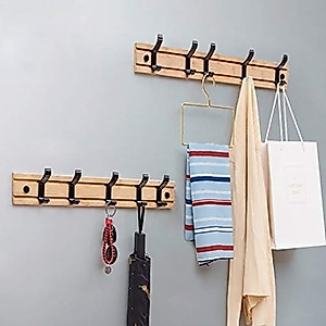CUBE TECH Wall Mounted Coat Rack for Hanging Coats, Key, Umbrella and Hats