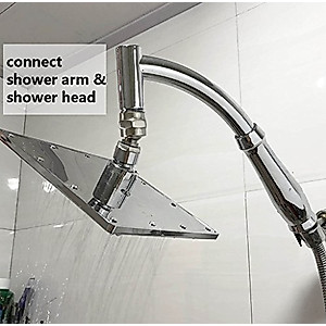 MissMin shower head swivel adapter ball joint,showerhead adjustable connector,brushed nickel