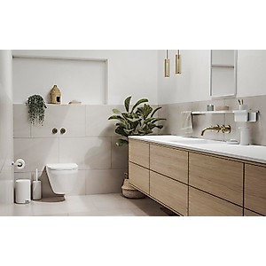 Zone Denmark Shower Shelf Rim Elevate Your Bath Space with Contemporary Elegance and Functional Design - White