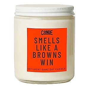 CE Craft - Smells Like A Browns Win Candle - Football Themed Candle, Gift for Dad, Gift for Son, Ohio Gift, Ohio Themed Candle, Gift for Him (Iced Vanilla Woods)