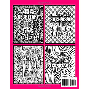Secretary Coloring Book for Adults: A Funny Appreciation Gift for Secretaries for Stress Relief