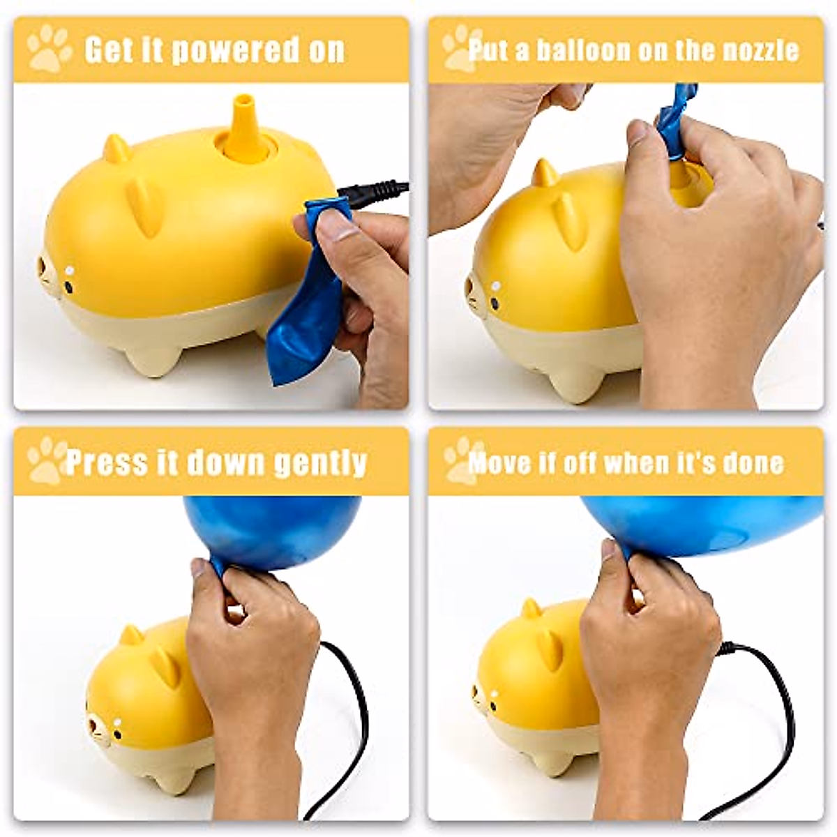 Electric Balloon Pump Air Pump for Balloons with 22pcs Balloon Tying Tools Balloon Blower Inflator for Christmas Birthday Balloon Party Decoration