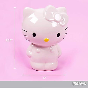 Horizon Group USA Hello Kitty Paint Your Own Piggy Bank, DIY Coin Bank for Kids, Multicolor