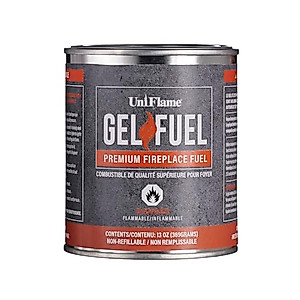 UniFlame - Gel Fuel, Premium Fireplace Fuel (12 Pack) | 12 13oz Cans
