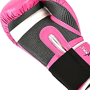 MaxxMMA Pro Style Boxing Gloves for Men & Women, Training Heavy Bag Workout Mitts Muay Thai Sparring Kickboxing Punching Bagwork Fight Gloves (Pink, 10 oz.)