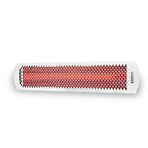 Bromic Heating Tungsten Smart-Heat 56-Inch 6000W Dual Element 240V Electric Infrared Patio Heater - White