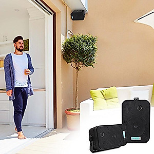 Pyle Home Dual Waterproof Outdoor Speaker System - 5.25 Inch Pair of Weatherproof Wall/Ceiling Mounted Speakers w/Heavy Duty Grill, Universal Mount - for Use in The Pool, Patio, Indoor PDWR40B (Black)