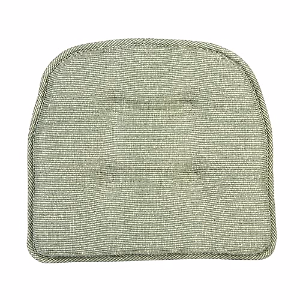 Klear Vu Omega Non-Slip Universal Chair Cushions for Dining Room, Kitchen and Office Use, U-Shaped Skid-Proof Seat Pad, 15x16 Inches, 4 Pack, 17 Celadon