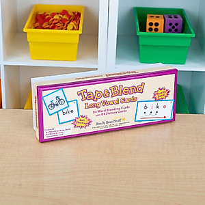 Really Good Stuff Tap and Blend Long Vowel Cards - 168 Cards