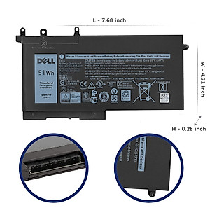DELL 93FTF Laptop Battery Compatible with DELL Latitude 5280 5480 5580 5590 5490 5288 5290 5488 E5280 E5480 E5580 E5490 E5590 E5290 Precision 15 3520 3530