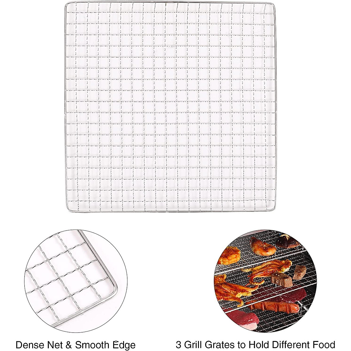 REDCAMP 14"H Foldable Camping Oven with 3 Tier Grill, Stainless Steel Portable Camping Stove for Baking Cinnamon Rolls, Breads and Muffins with Wood Burning Fire,Propane Stoves,Campers,Baking BBQ