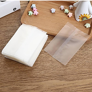 Matte Cookie Bags, 100 Pcs Frosted Cookie Bags, Heat Seal Cellophane Bags and not Self Adhesive Clear Cookie Bags,Food Bag,Favors, Products (Matte 4.3x5.9'')