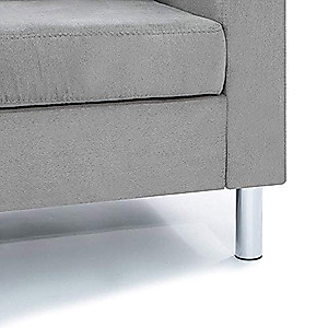 Divano Roma Furniture Small Space Modern Sectional Sofa, Gray
