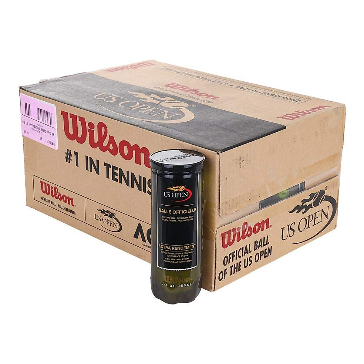 Wilson US Open Extra Duty All-Court Tennis Balls - 3 Ball Can (2 Cans)