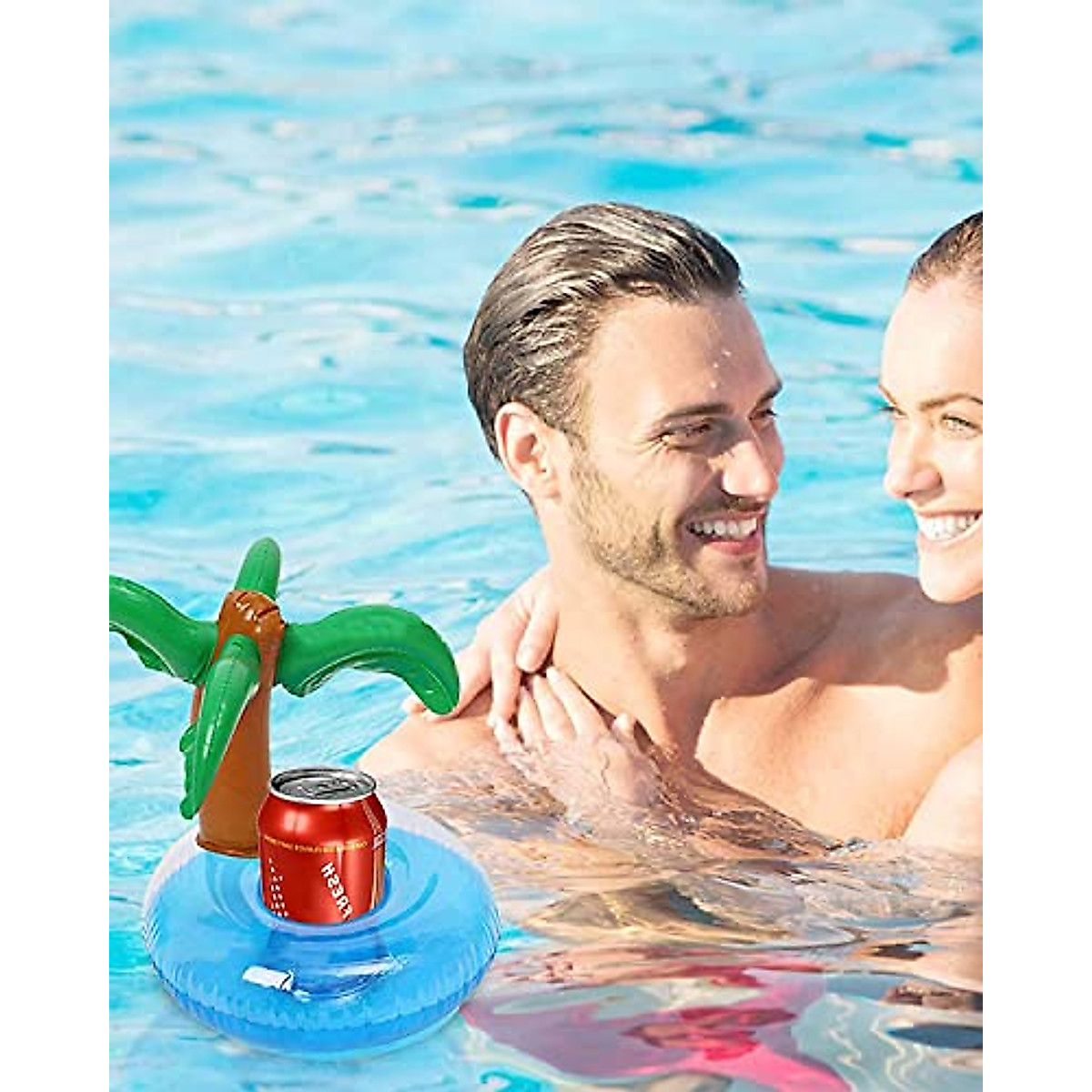 CPTC Floating Drink Cup Holder for Pool,10 Pack Inflatable Drink Holder ...