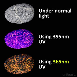 uvBeast New V3 365nm Mini - Black Light UV Flashlight – High Definition Pure Ultraviolet - Professional Grade High Power Upgraded 5 Core UV LED – USA Stock