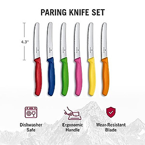 Victorinox Swiss Classic 6-Piece Tomato and Table Knife Set, Multicolor