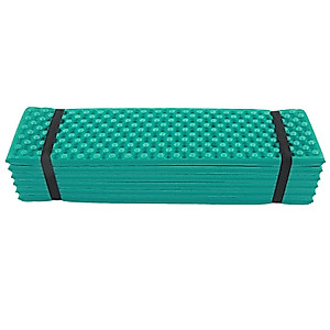 Egg Crate Foam Pad, Foldable Mat Good Elasticity Insulation Black Bottom 2cm Thickness for Outdoor Picnic (Dark Green)