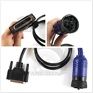 PANGOLIN 3165033 Inline 6 Data Link Adapter Diagnostic Tool for Cummins Diesel Engine Komatsu Excavator Aftermarket Parts Black