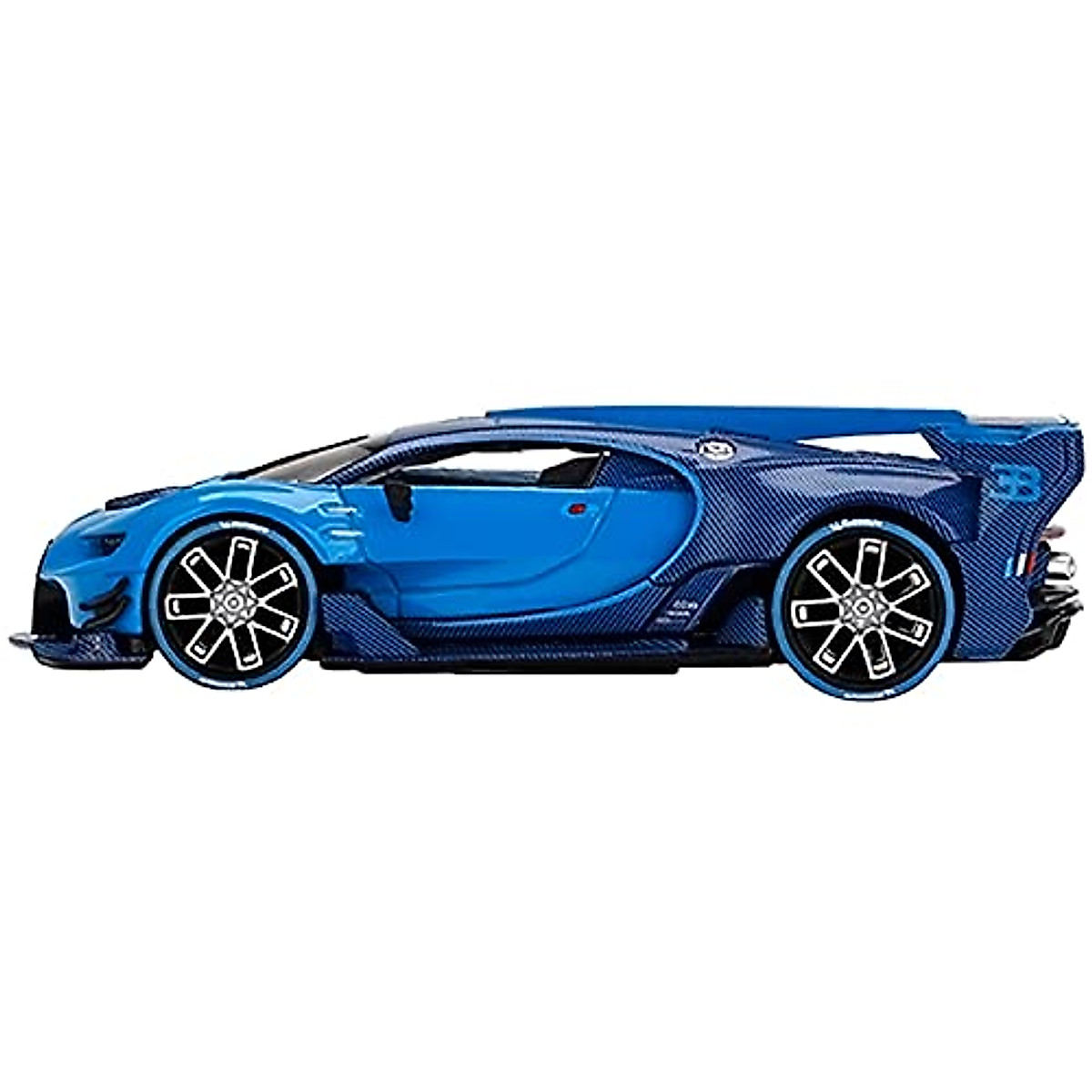 Truescale Miniatures Bugatti Vision Gran Turismo Light Blue and Carbon Blue 1/64 Diecast Model Car by True Scale Miniatures MGT00266