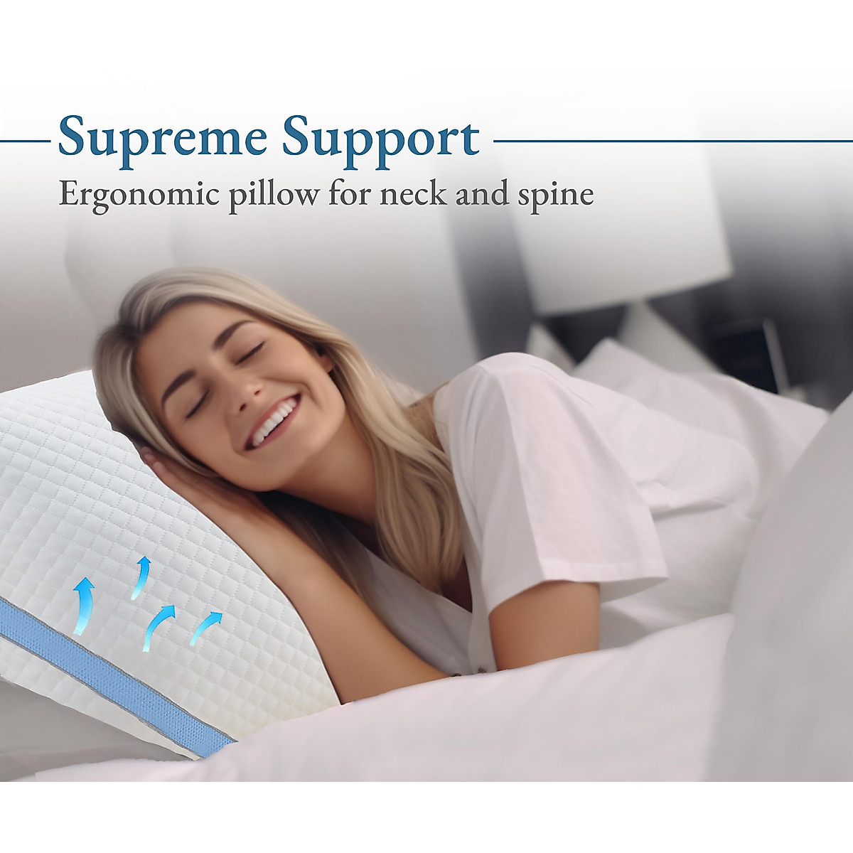 California Design Den Adjustable King Size Bed Pillow - Soft Down Alternative Fill, Adjustable Loft Memory Foam - Cooling Hotel Pillows for Back, Stomach or Side Sleepers - Medium Soft, CertiPUR-US