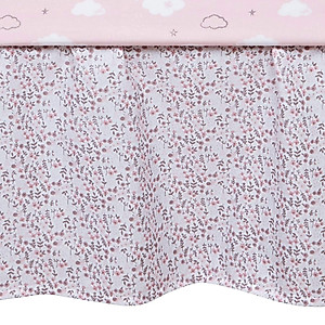 Sammy & Lou Cottontail Cloud 4-Piece Baby Nursery Crib Bedding Set for Girls, Includes Quilt, Fitted Crib Sheet, Crib Skirt, and Plush Toy