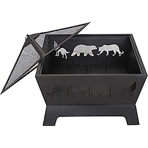 Outdoor Heating Fire Pits Fireplaces 26 Inch Patio Lawn Garden Cooling Stove Burning Backyard BBQ Barbecue Airflow Family Friend Camping Picnic Bowl Lid Container Stay Keep Warm Home Weather Night