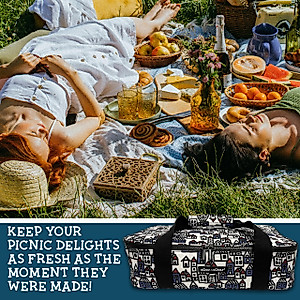 ODDS N TOTES Insulated Food Carrier, Casserole Carrier for Hot or Cold Food, Insulated Casserole Carrier, Casserole Dish Carrier